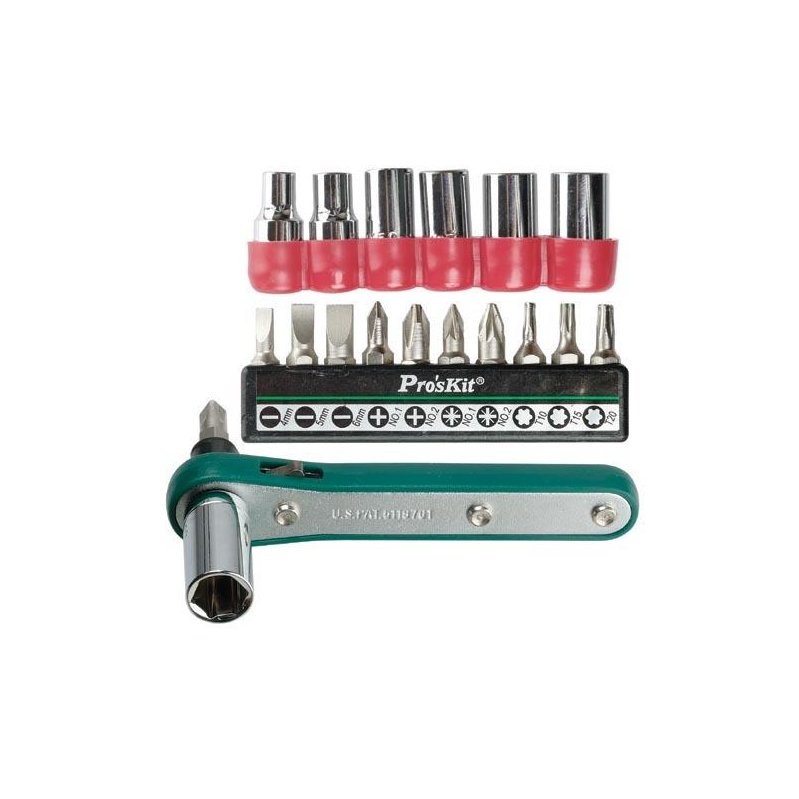 Offset Ratchet & Socket Driver Set Pro'sKit 1PK-202A (Metric Size ...